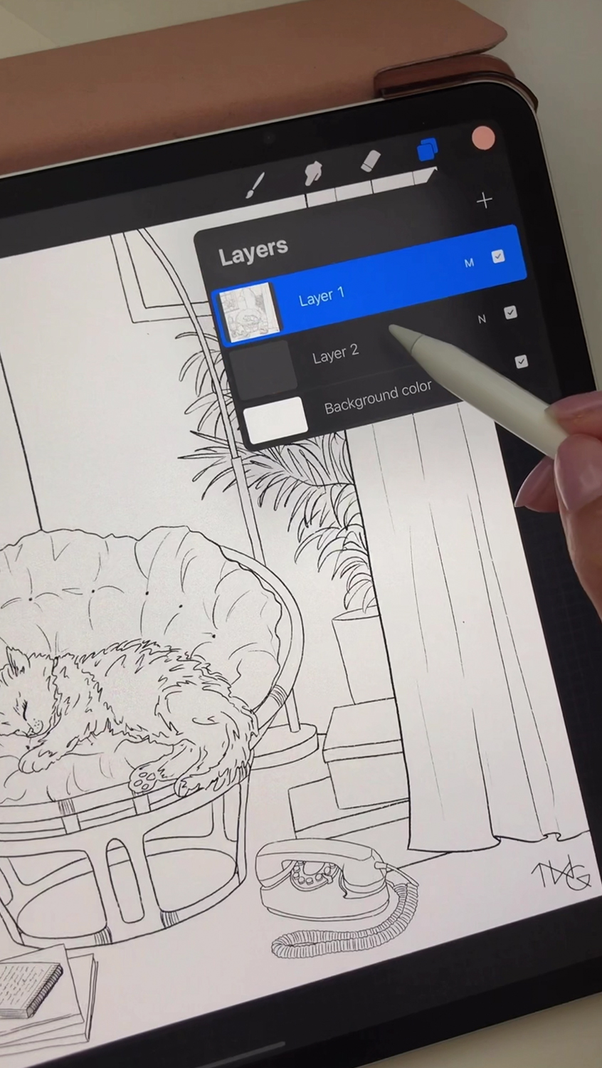 Digital Coloring Pages For Adults | How To Color in Procreate App ...