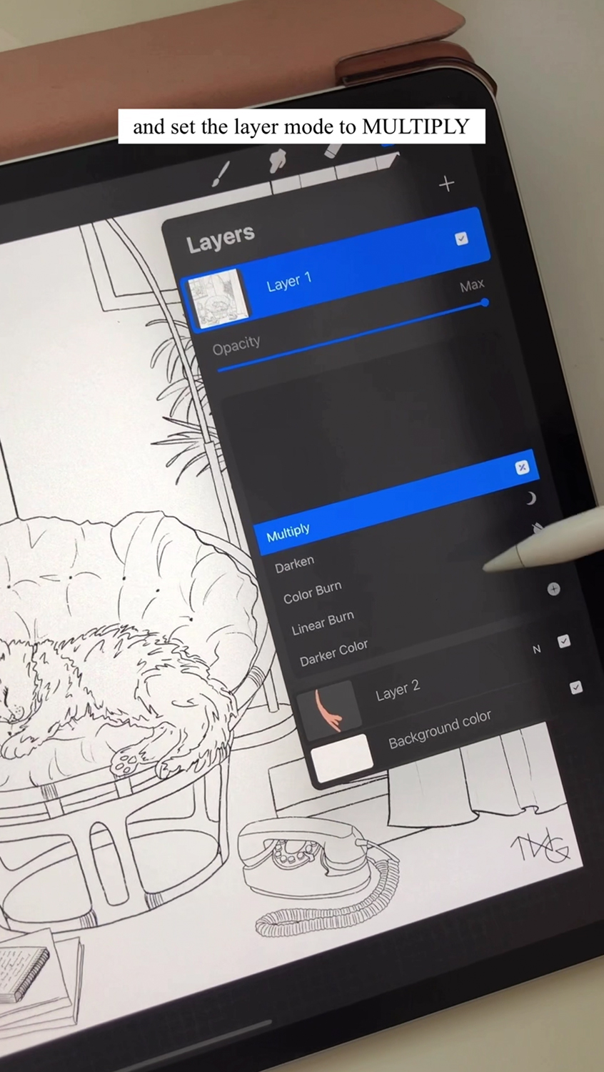 Digital Coloring Pages For Adults | How To Color in Procreate App ...