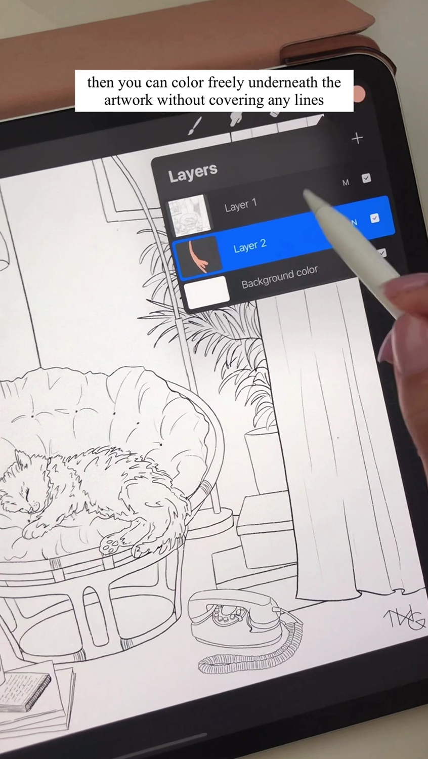 Digital Coloring Pages For Adults | How To Color in Procreate App ...