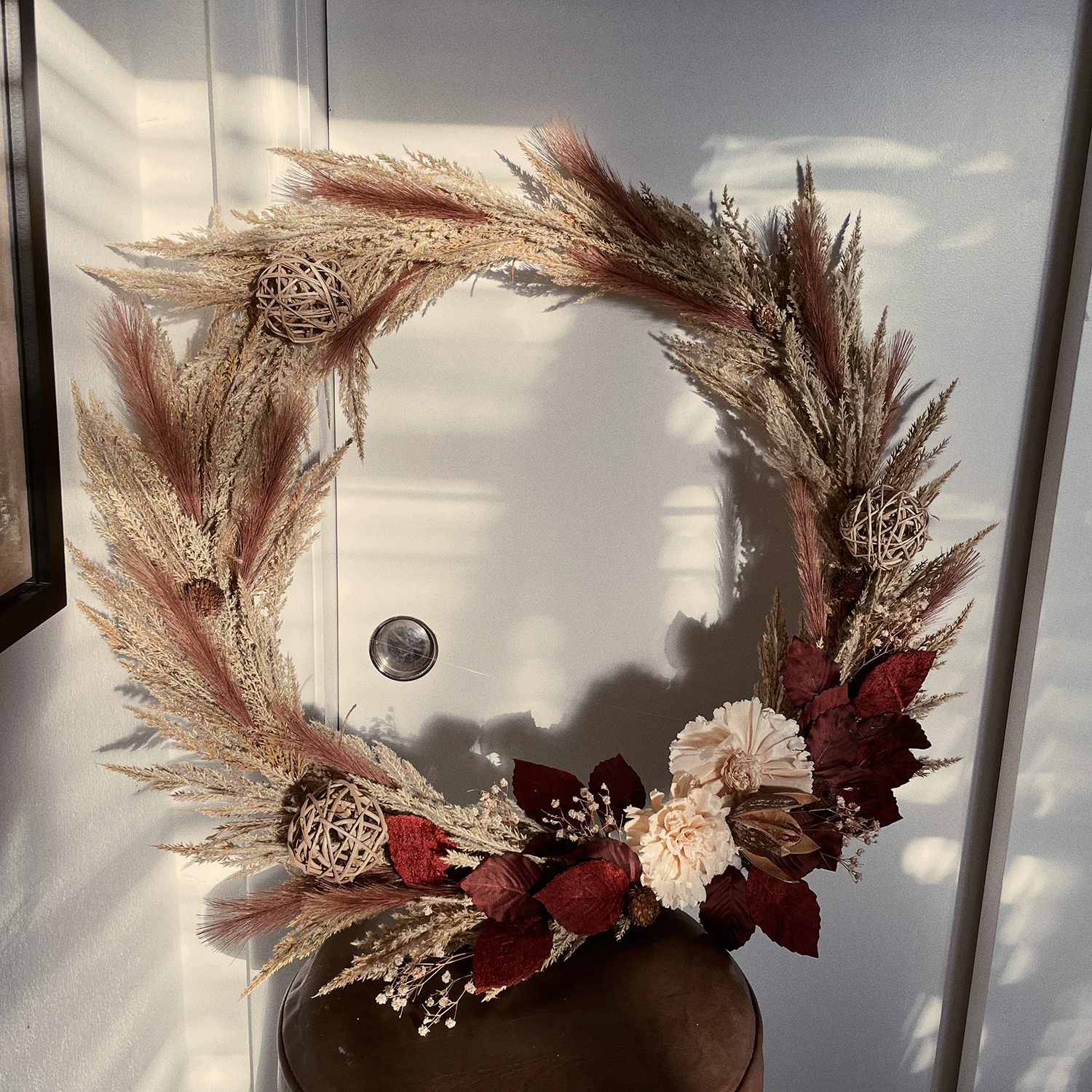 DIY Neutral Fall Wreath | Boho Chic Decor - Laura Jade Prado