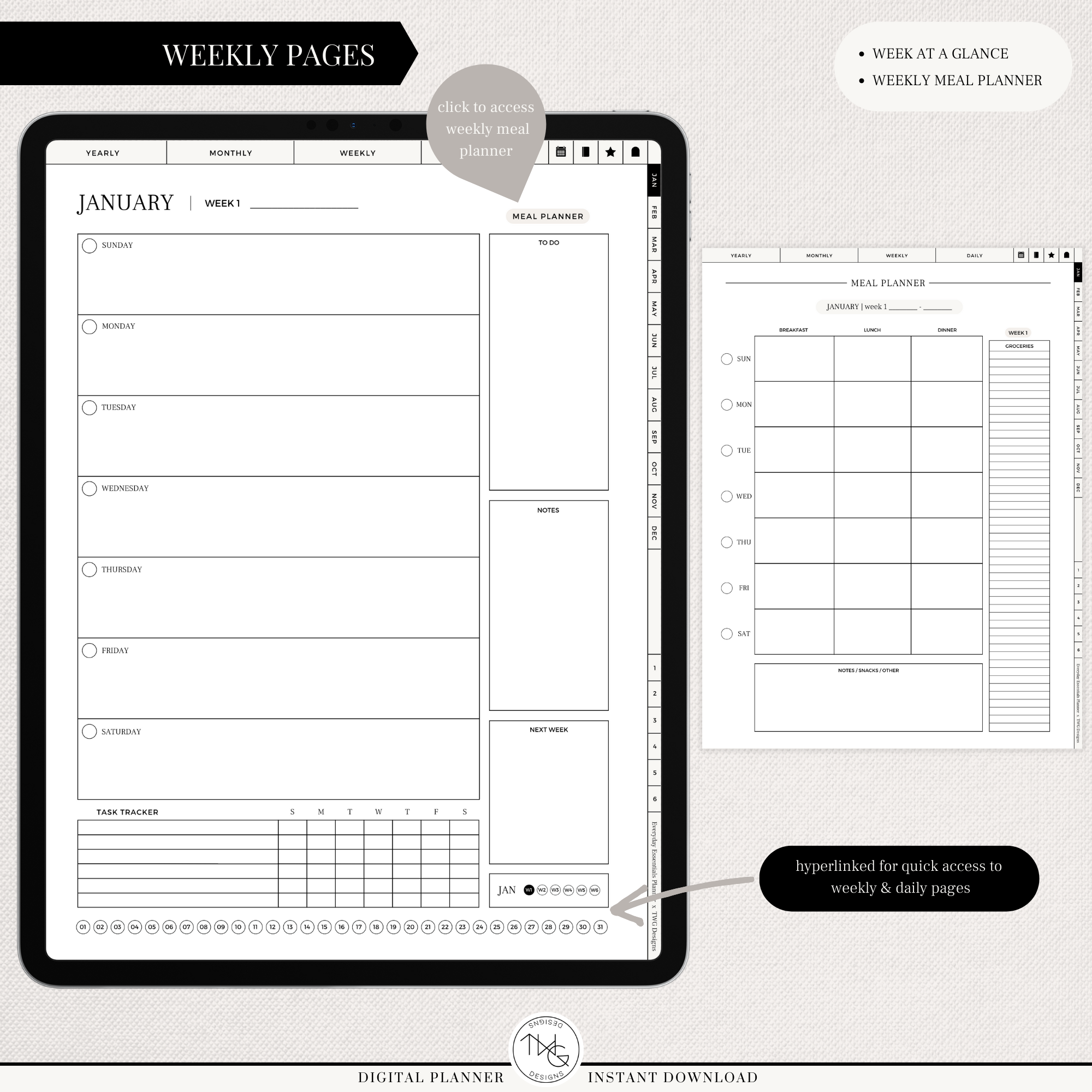 The Everyday Essentials Digital Planner | Flip Through + Demo - Laura ...