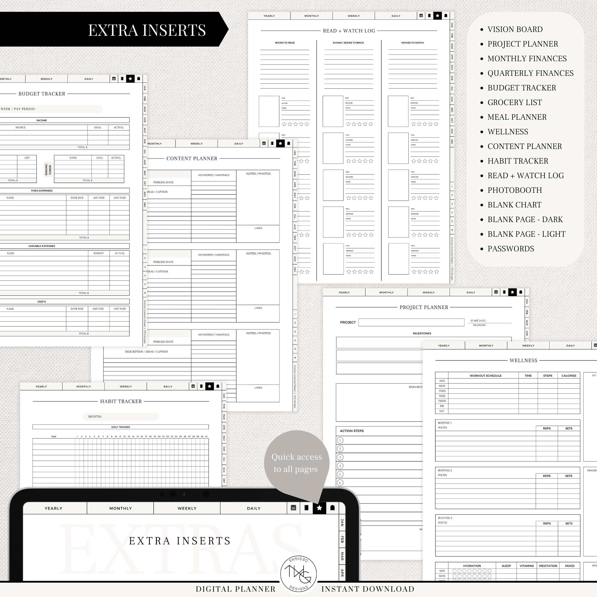 The Everyday Essentials Digital Planner | Flip Through + Demo - Laura ...