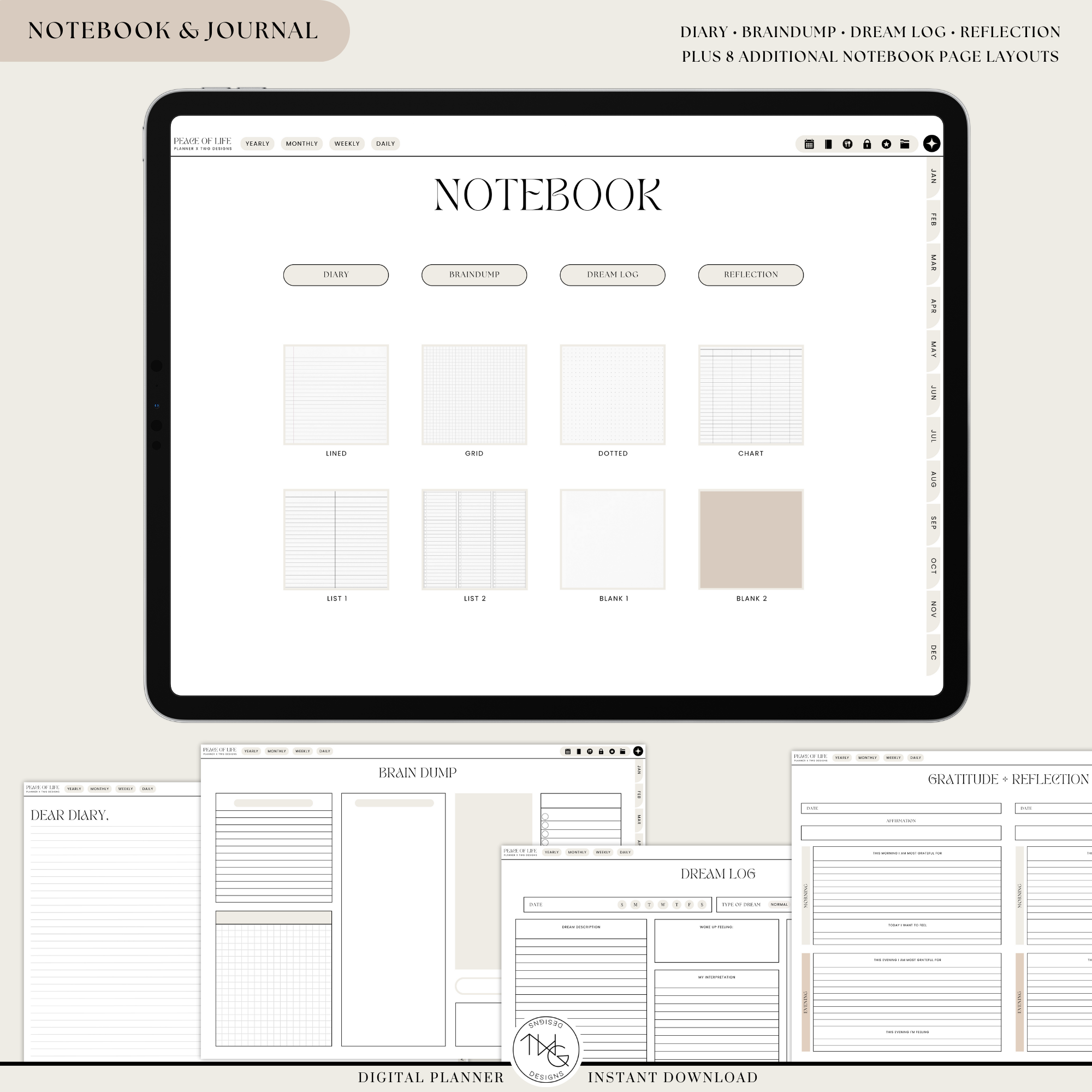 The Peace of Life Digital Planner | Flip Through + Demo - Laura Jade Prado