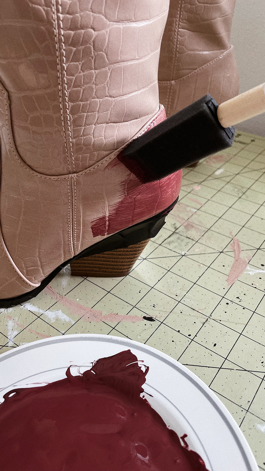 RED: The IT color of the season | Painted Boots Upcycle - Laura Jade Prado