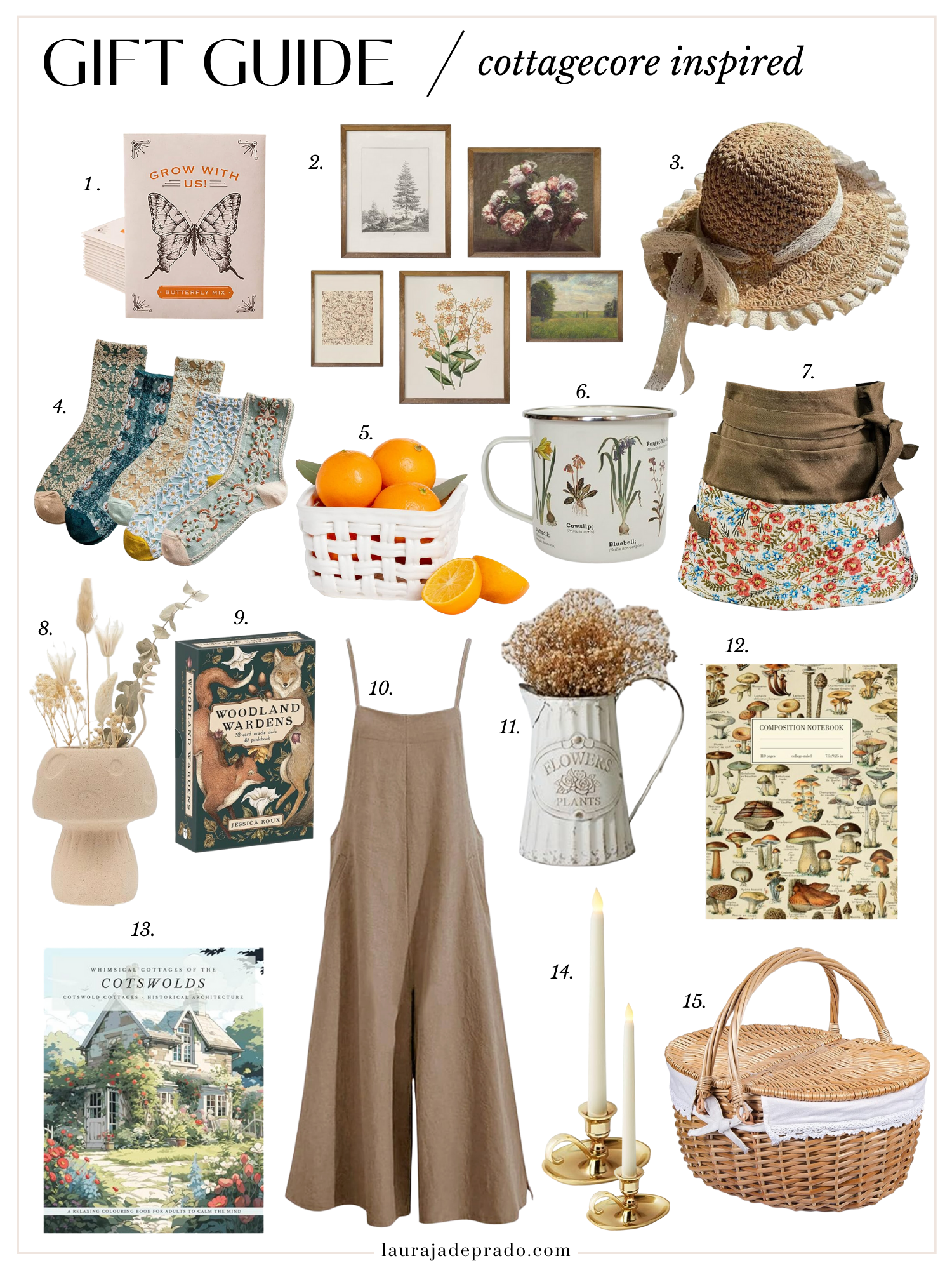 Cottagecore Inspired Gift Ideas | Gift Guide - Laura Jade Prado
