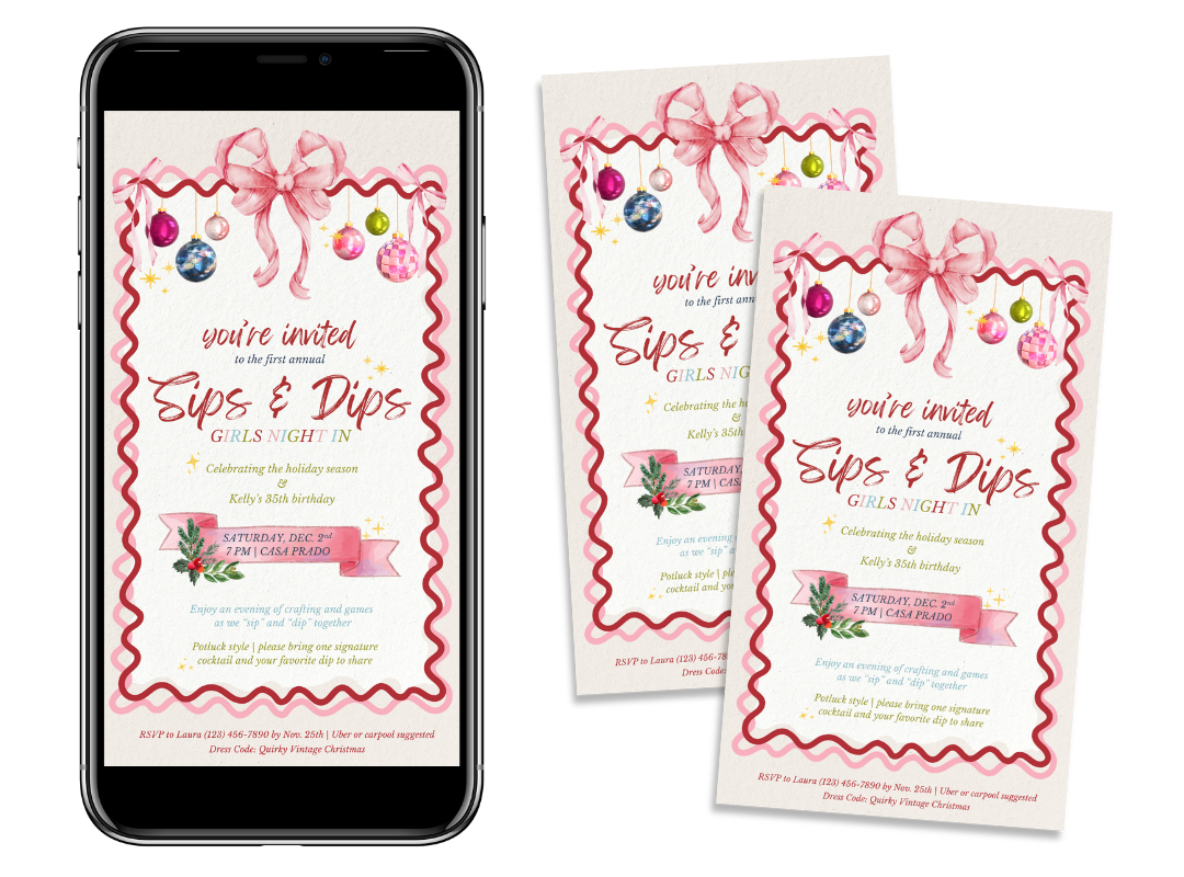 Sips & Dips Holiday Themed Party | Party Planning - Laura Jade Prado