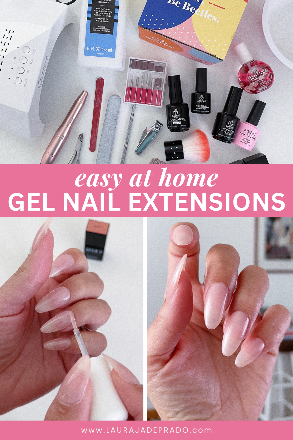 The Best At Home Gel Nail Extensions Kit - Laura Jade Prado