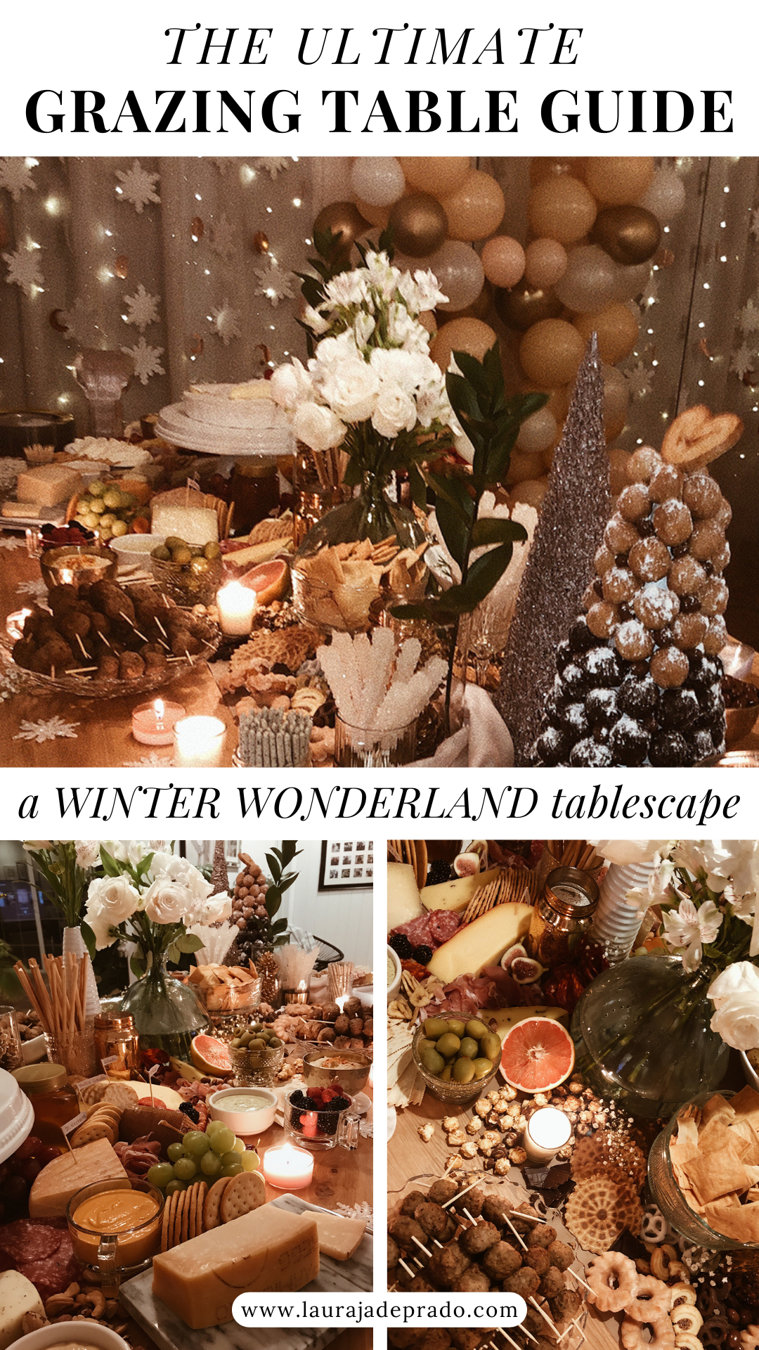 The Grazing Table Guide – A Winter Wonderland Themed Holiday Tablescape ...