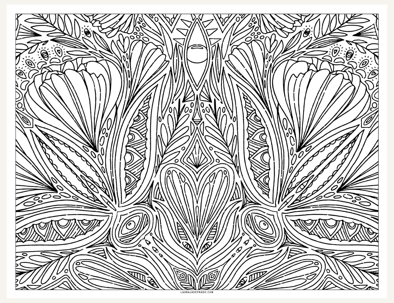 5 Gorgeous Digital Coloring Pages For Adults | Free Download - Laura ...