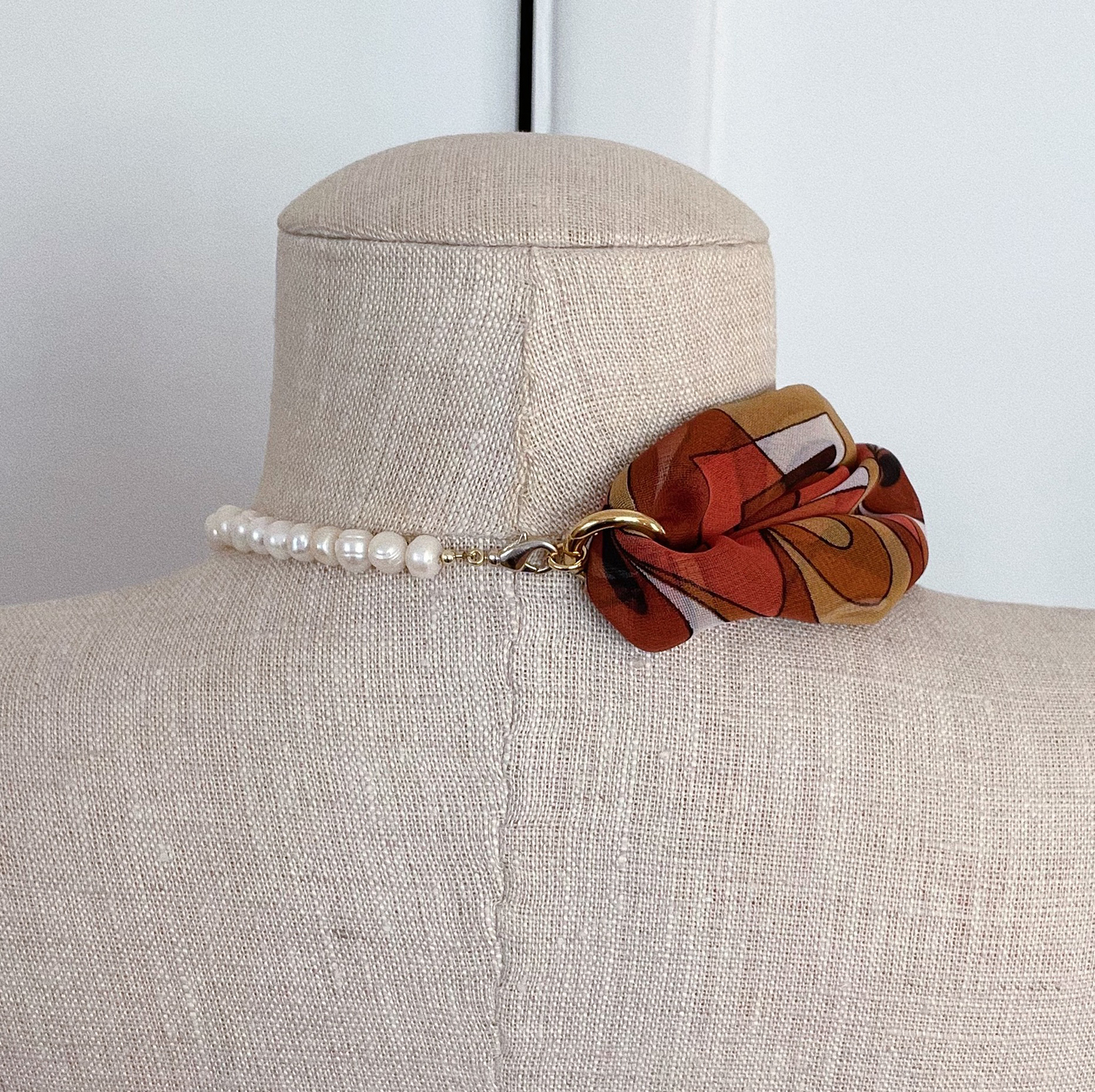 DIY Pearl Scarf Necklace | A Classic and Versatile Accessory - Laura ...