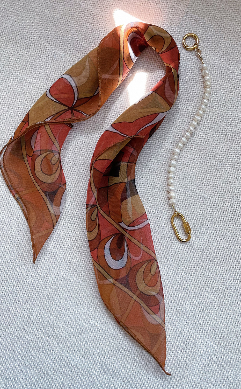 DIY Pearl Scarf Necklace | A Classic and Versatile Accessory - Laura ...