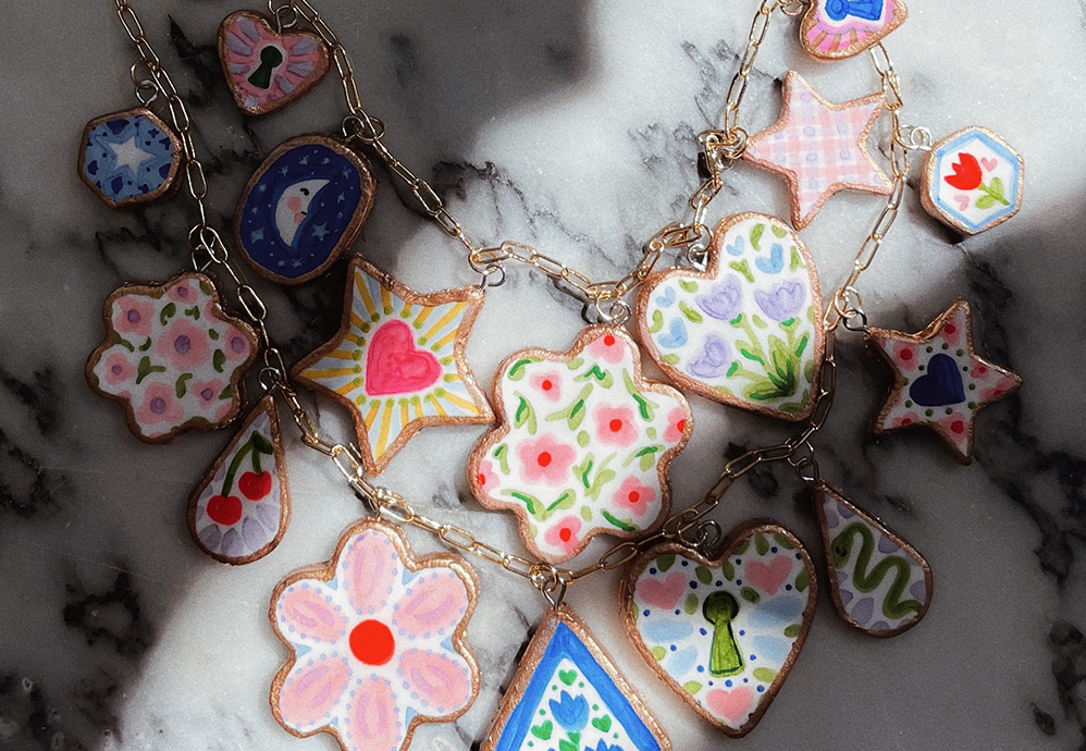 DIY Air Dry Clay Necklace Charms - Laura Jade Prado