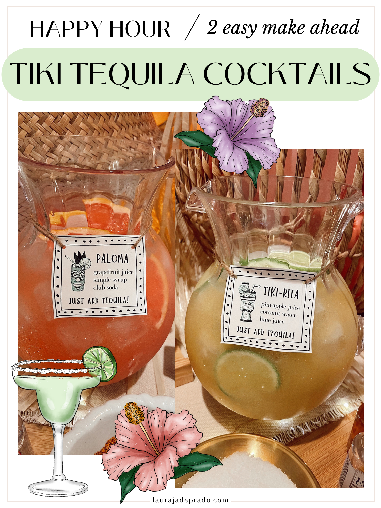 Tiki Tequila Cocktail Recipes | Happy Hour - Laura Jade Prado