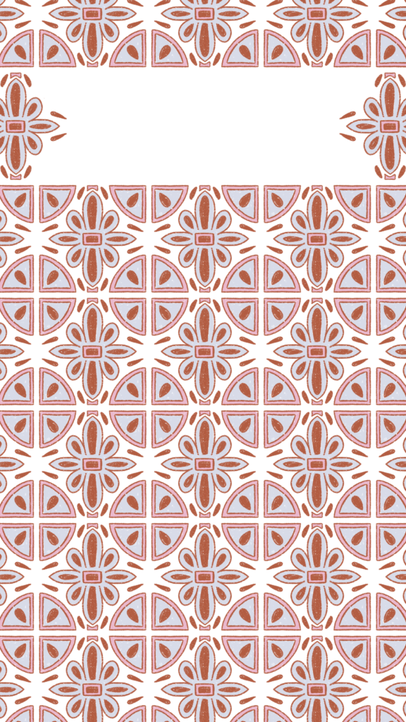 Hand Drawn Tile Freebie Phone Wallpapers - Laura Jade Prado