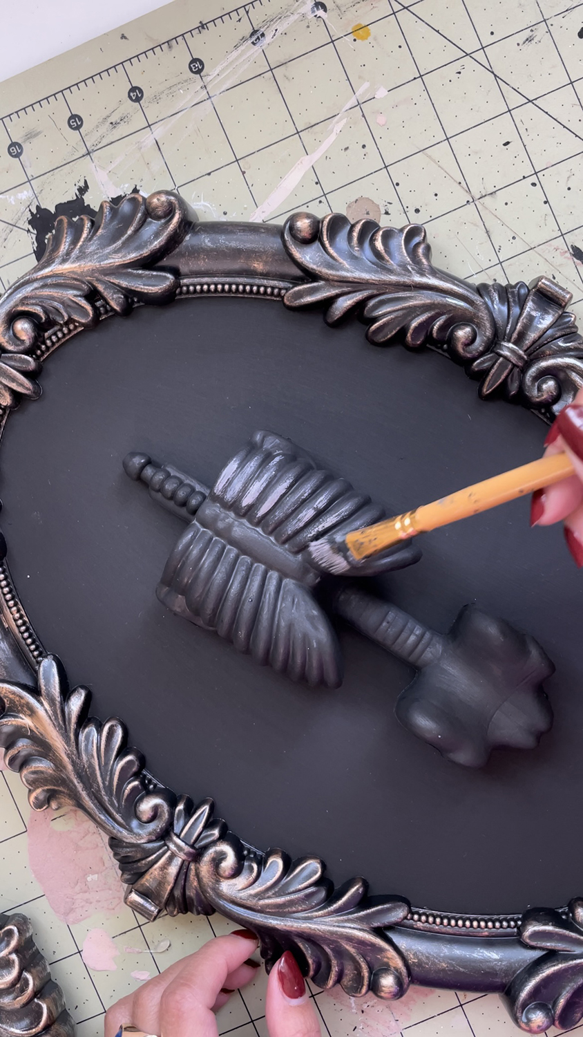 DIY Halloween Frames | Moody Skeleton & Snake Decor - Laura Jade Prado