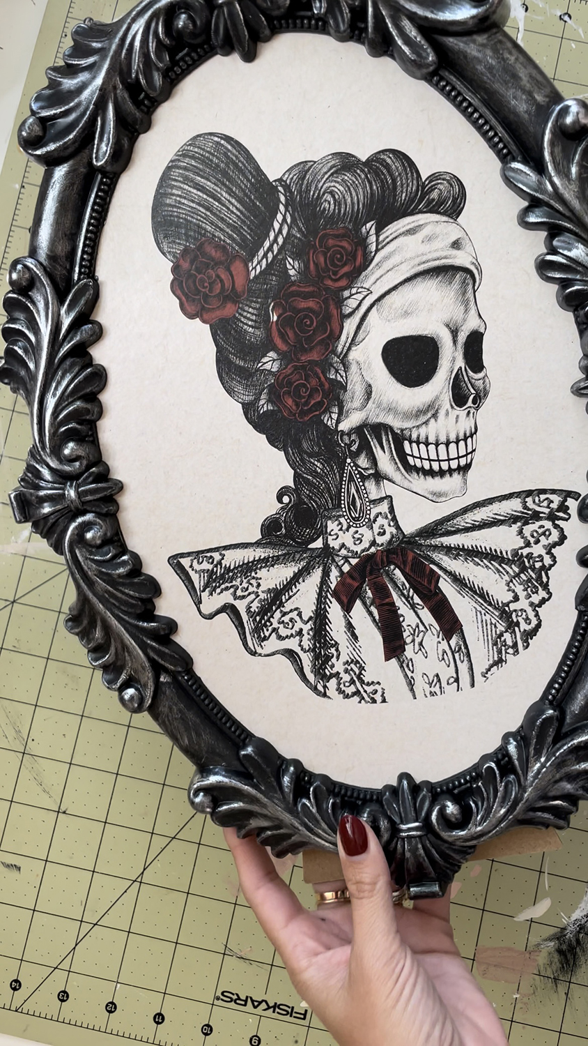DIY Halloween Frames | Moody Skeleton & Snake Decor - Laura Jade Prado