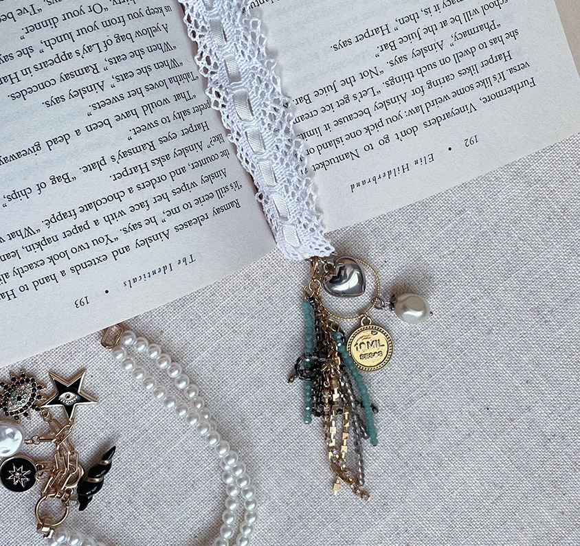 DIY Ribbon Bookmarks with Charms - Laura Jade Prado