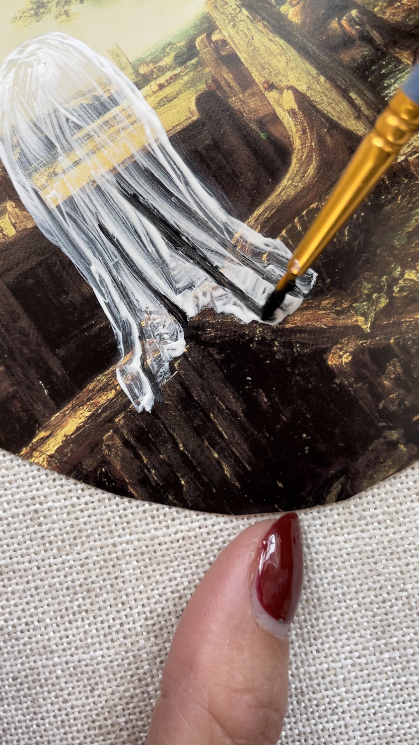 Easy DIY Painted Ghost Art | Halloween Decor Thrift Flip - Laura Jade Prado