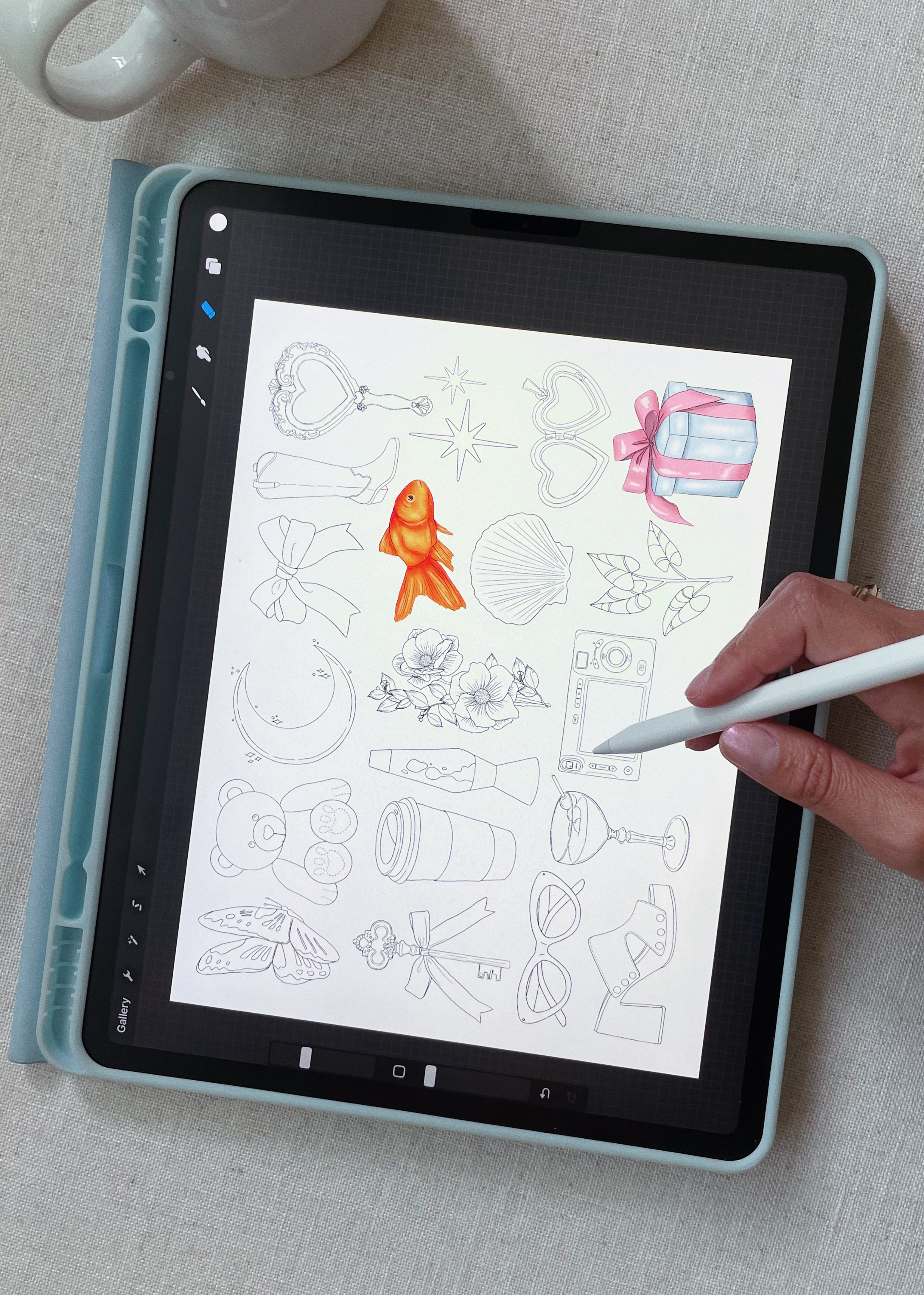 How To Use Procreate Stamp Brushes | For Digital Art & Coloring - Laura ...