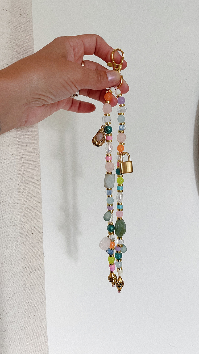 DIY Keychain Craft: How to Make a Beaded Keycharm at Home - Laura Jade ...